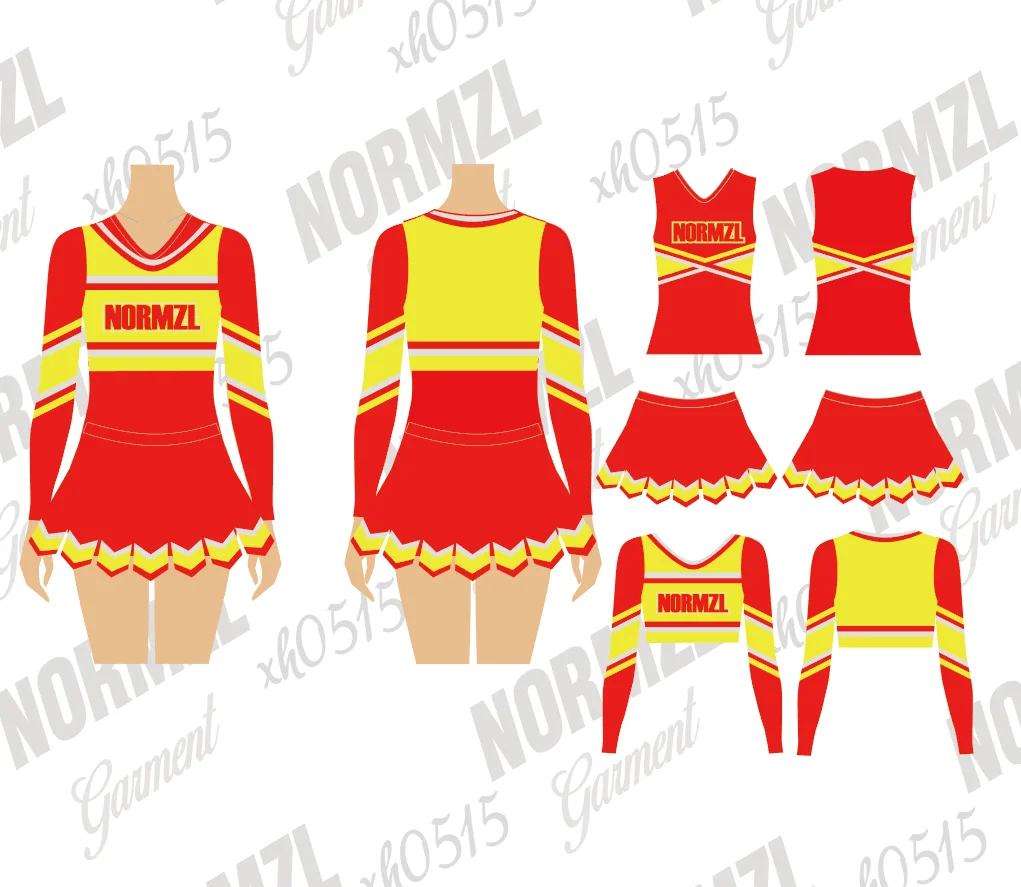 Cheer Sexy Cheerleader Costume Outfit Dance Uniform Rhinestone