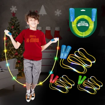 Colorful LED Light PVC Adult Jump Rope Glow in the Dark Fitness Sports ...