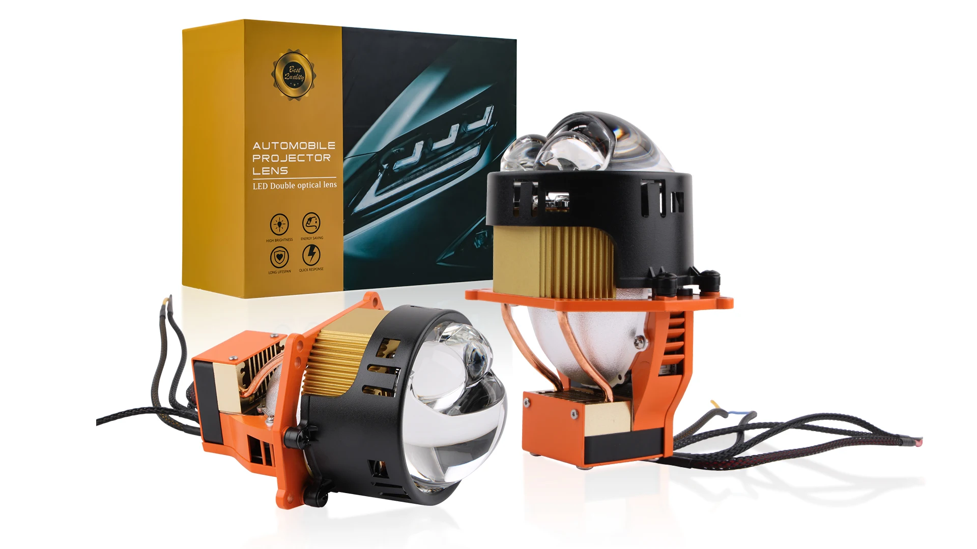 Auto Led Headlamps Dual Laser Projector Lens High Power 95w 3.0 ...