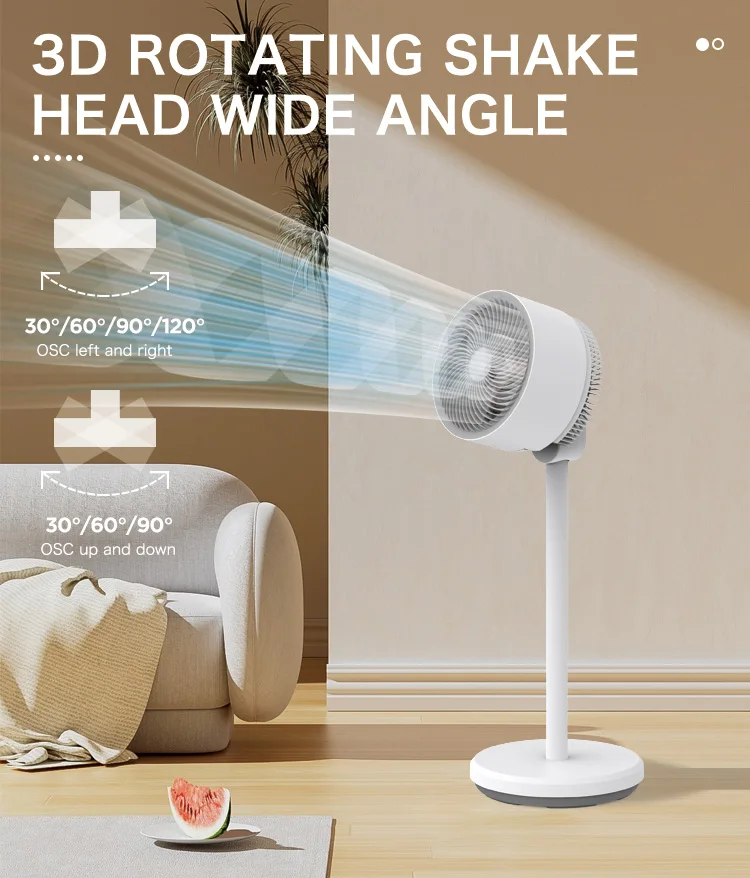 8 Inch 6 Speeds 3D Oscillation 10H Timer 4 Modes Versatile Quiet ...