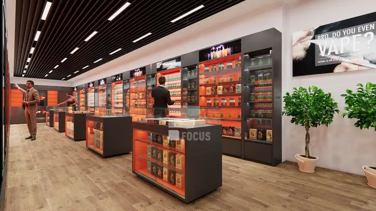 Unique Countertop Displays Round Glass Table Cabinet Smoke Shop Display ...