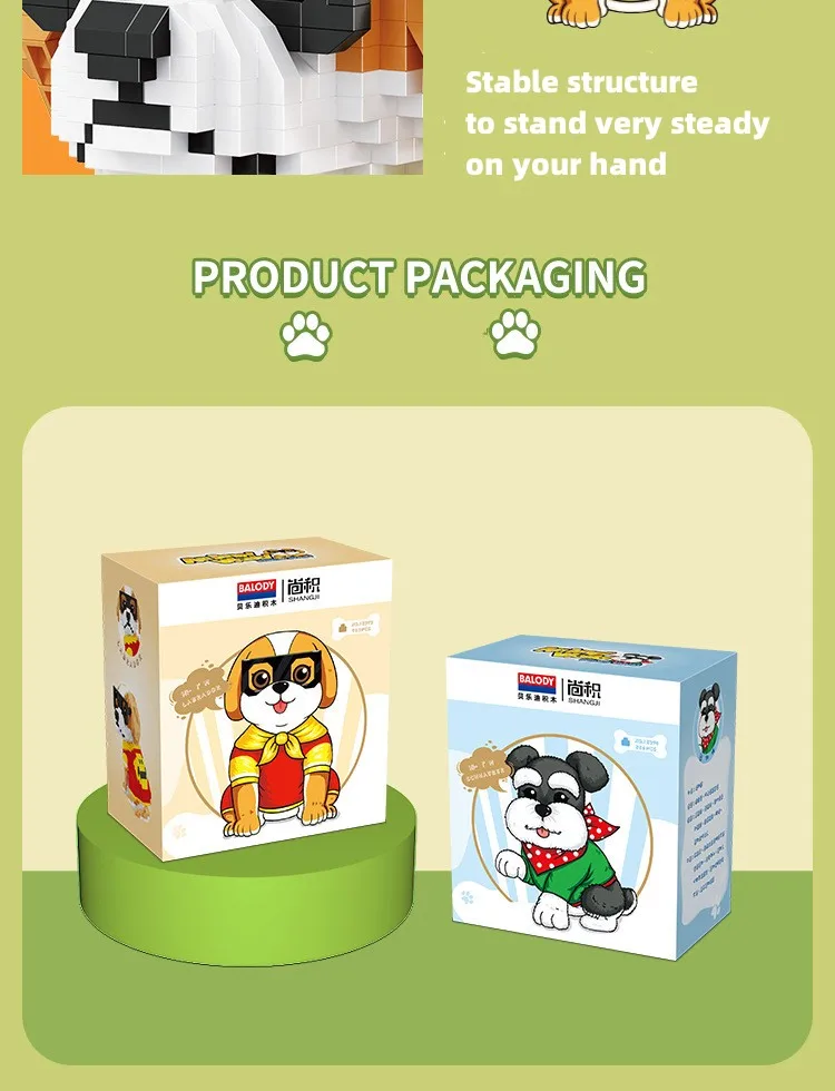 DIY Mini Cartoon Character Building Blocks - Pet Dogs