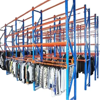 Warehouse Industrial Hanging Garments Storage Rack System - Buy Garment ...