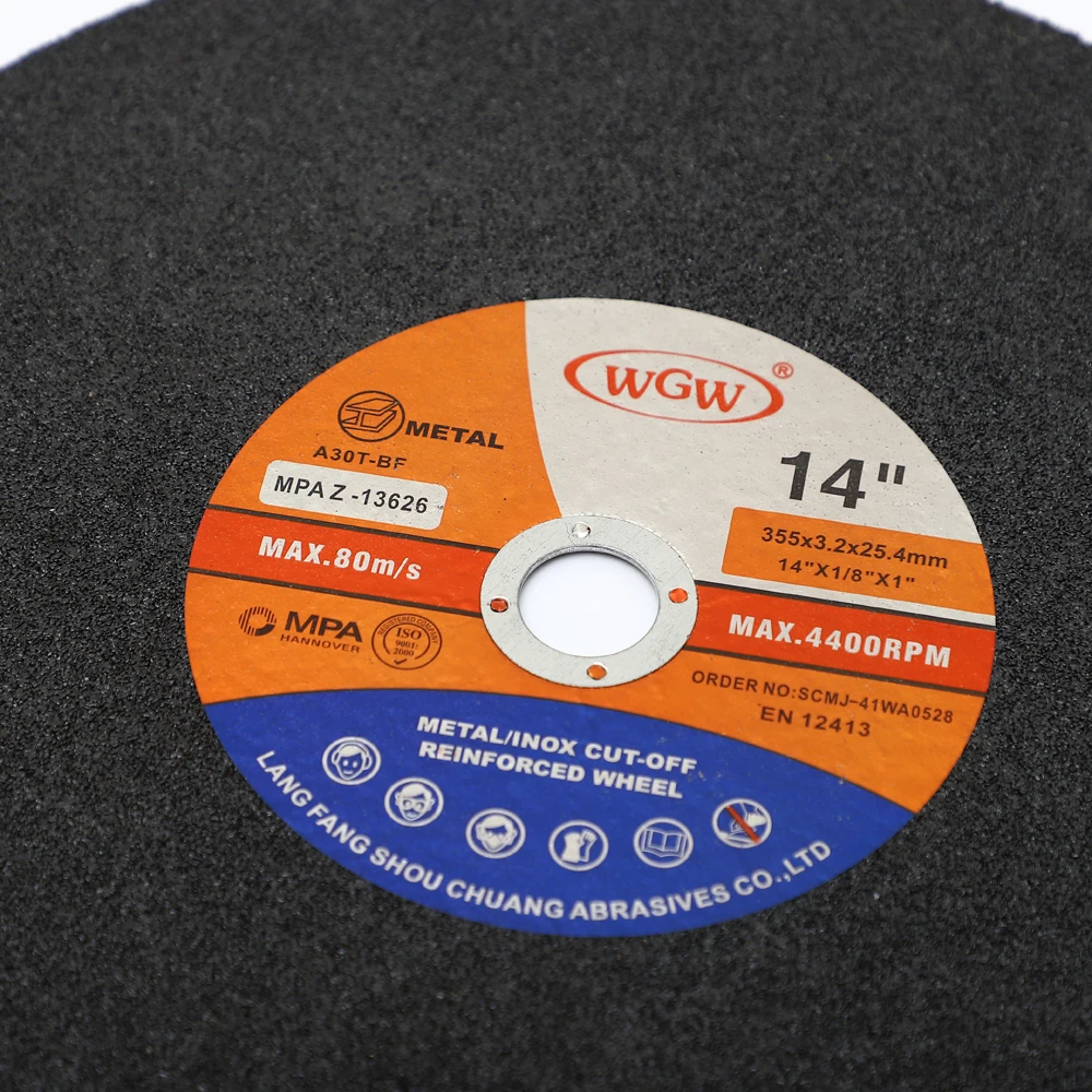 14 Inch 355*3.2*25.4mm Tyrolit Abrasive Tools Hardware Iron Cutting Off Disc Grinding Wheel ...