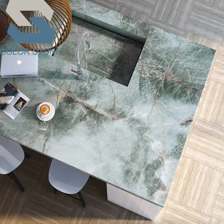 Natural Green Quartzite Emerald Green Quartzite Kitchen Countertops ...
