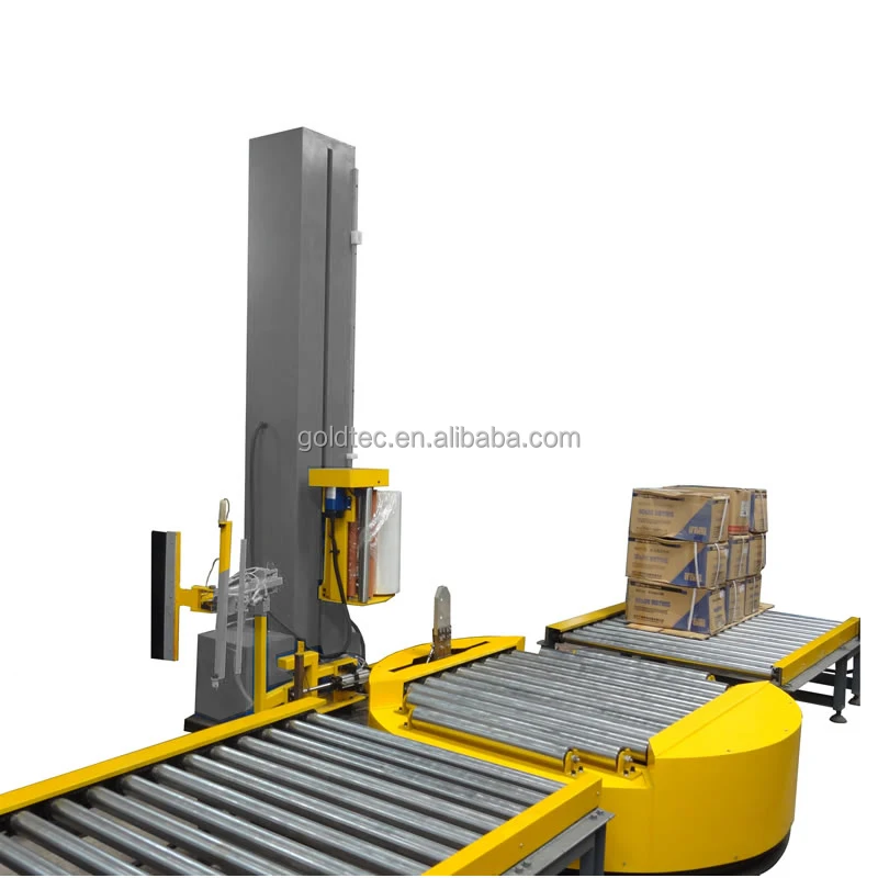 Heavy-duty Conveyorized Fully Automatic Pallet Wrapping Machine ...