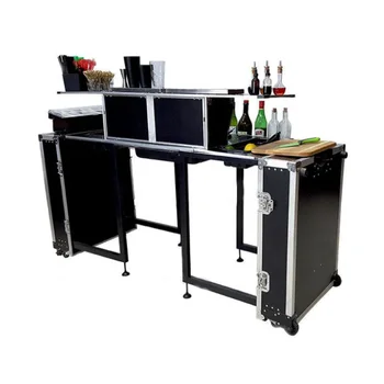 Easy Assembly And Disassembly Portable Bar Flight Case With Wheels And ...