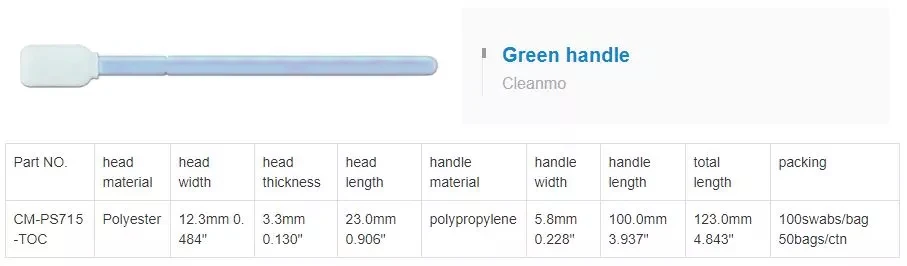 TOC Cleaning Validation Swab for API and Drug Manufacture