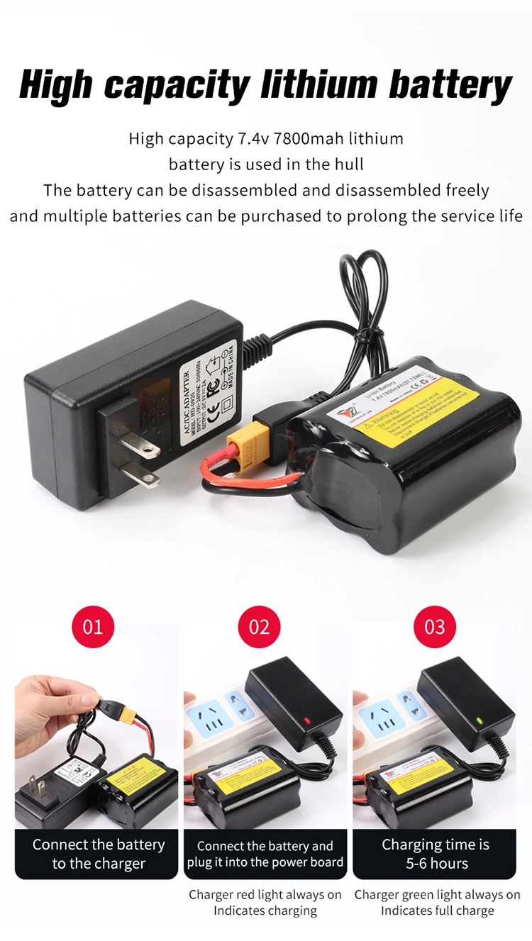 Rc Trawler Boat High Speed Fishing Boat Large Battery Remote Control ...