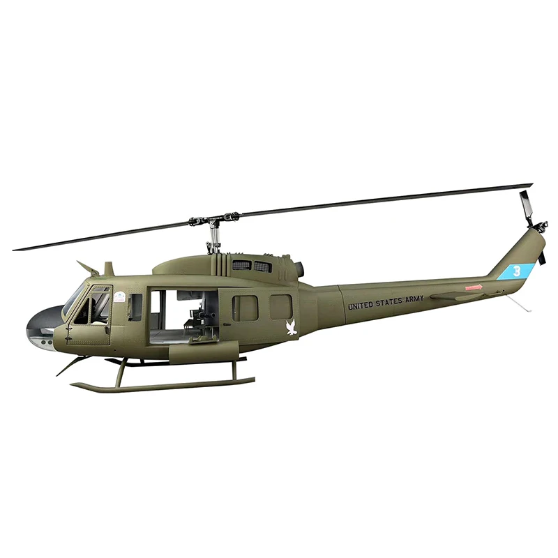 RC Helicopter Fuselage 800 Size UH-1D KIT Army Green Painting