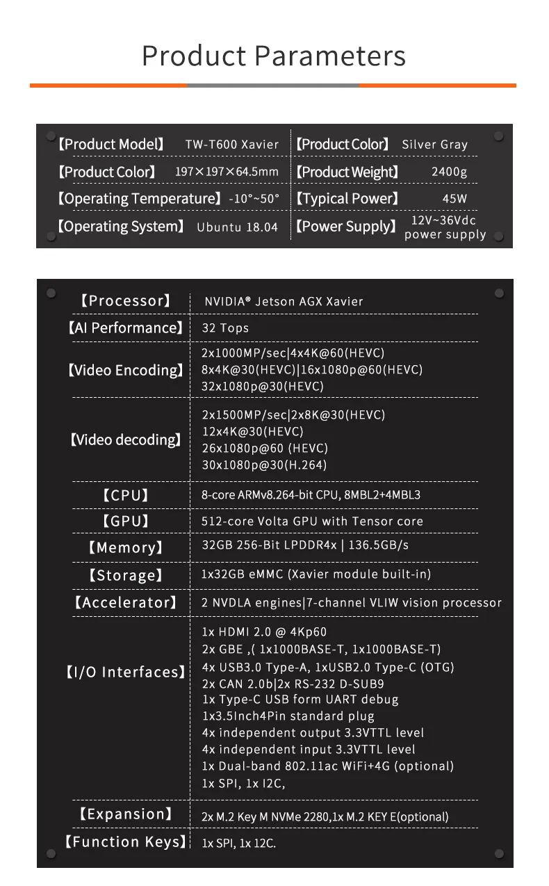 NVIDIA Jetson AGX Xavier - Powerful AI Edge Computing Box