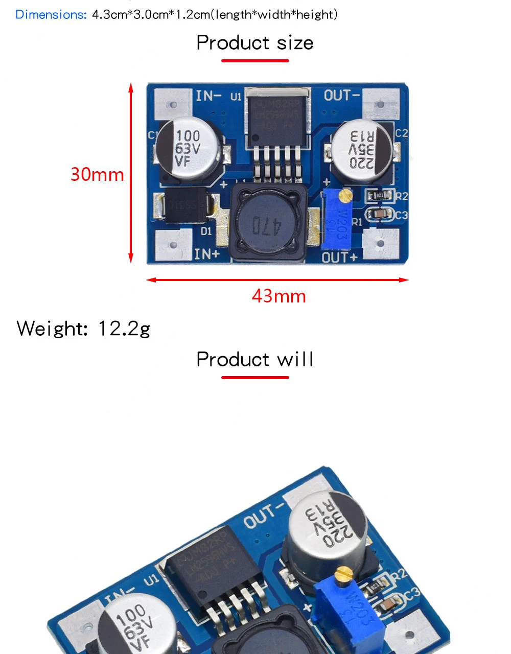 Lm2576hvs Lm2596hv Dc-dc Step Down Adjustable Power Supply Buck Module Dc-dc 5v-60v Input 1.25v ...
