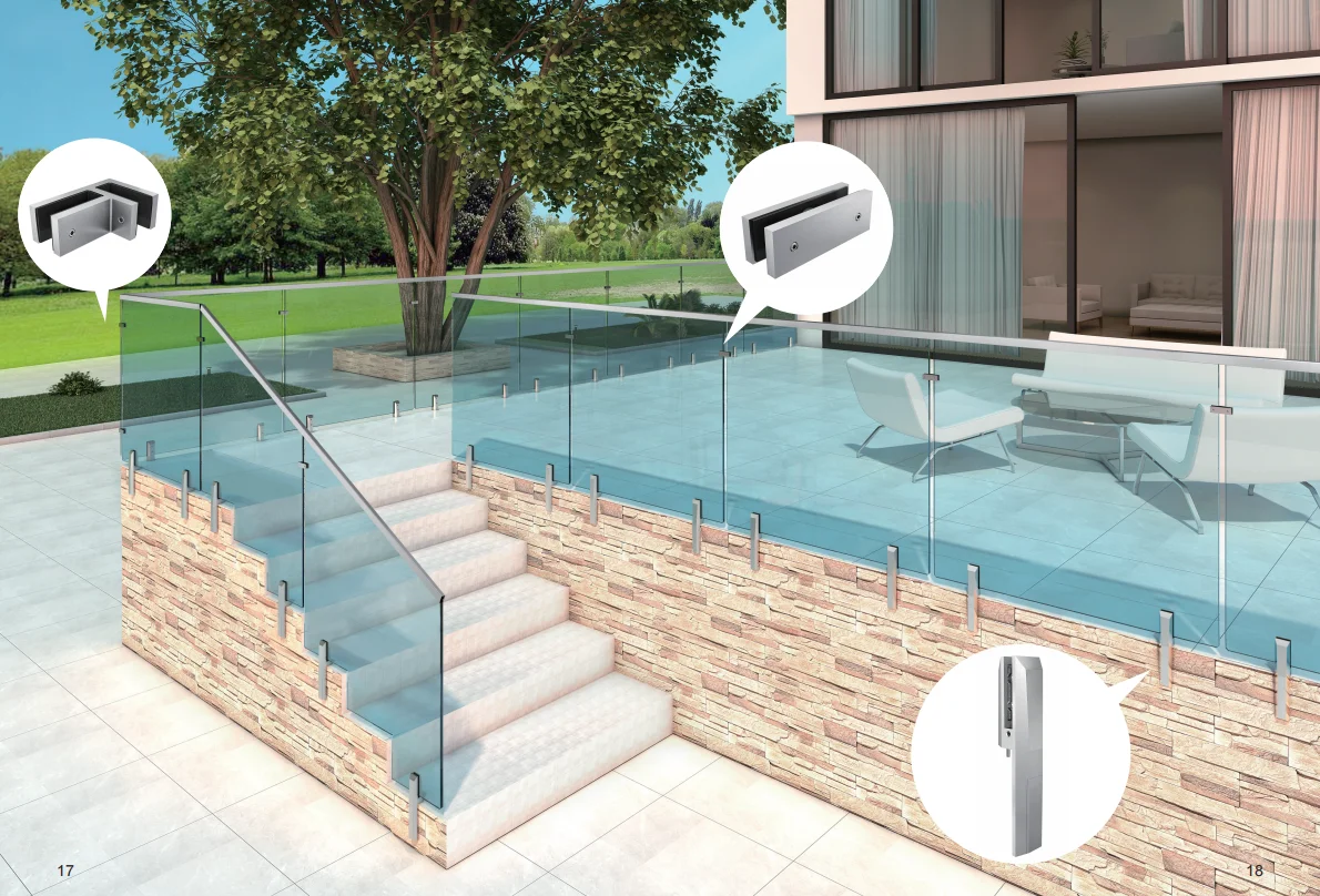 Gk German Craft Matt Black Stainless Steel Spigot Glass Railing Balcony ...