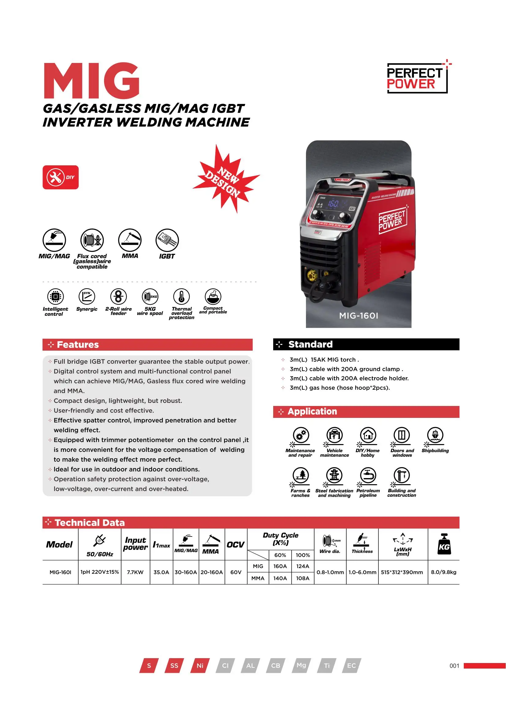 160a 4 In 1 Arc Welder Mma Tig Mag Mig Welding Machine For Gas Gasless ...