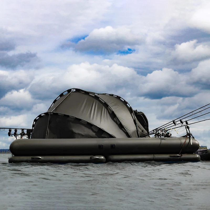 OHO Plus Size Inflatable Fishing Platform - XL Floating Water Platform