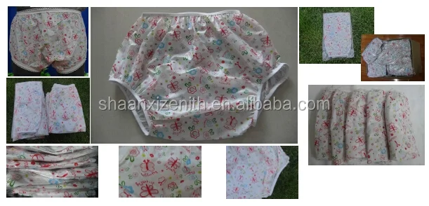 Wholesale Waterproof Diaper Cover Plastic Pants PVC Adult