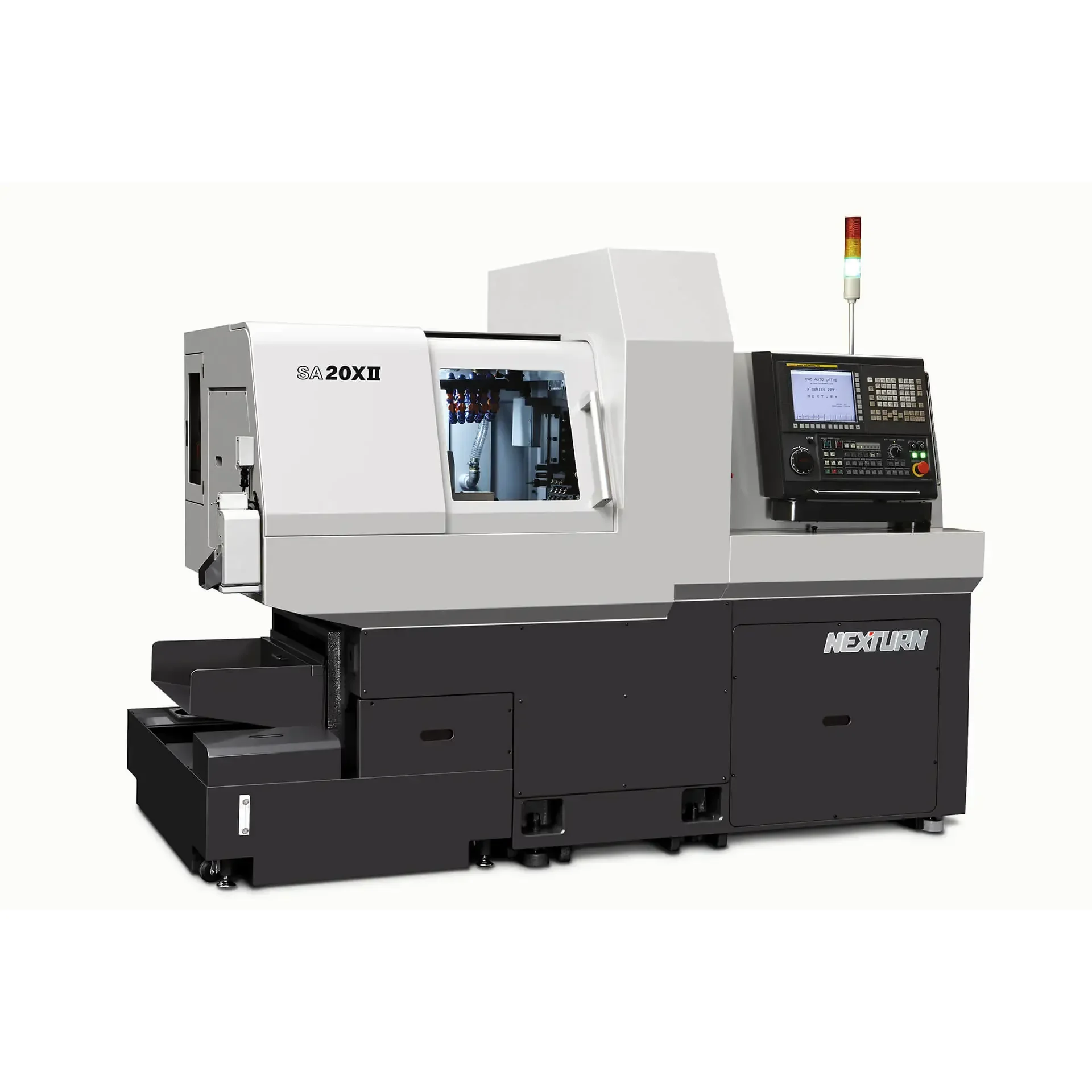 NEXTURN Automatic Swiss-Type Flat Bed Lathe Light Duty CNC Control ...