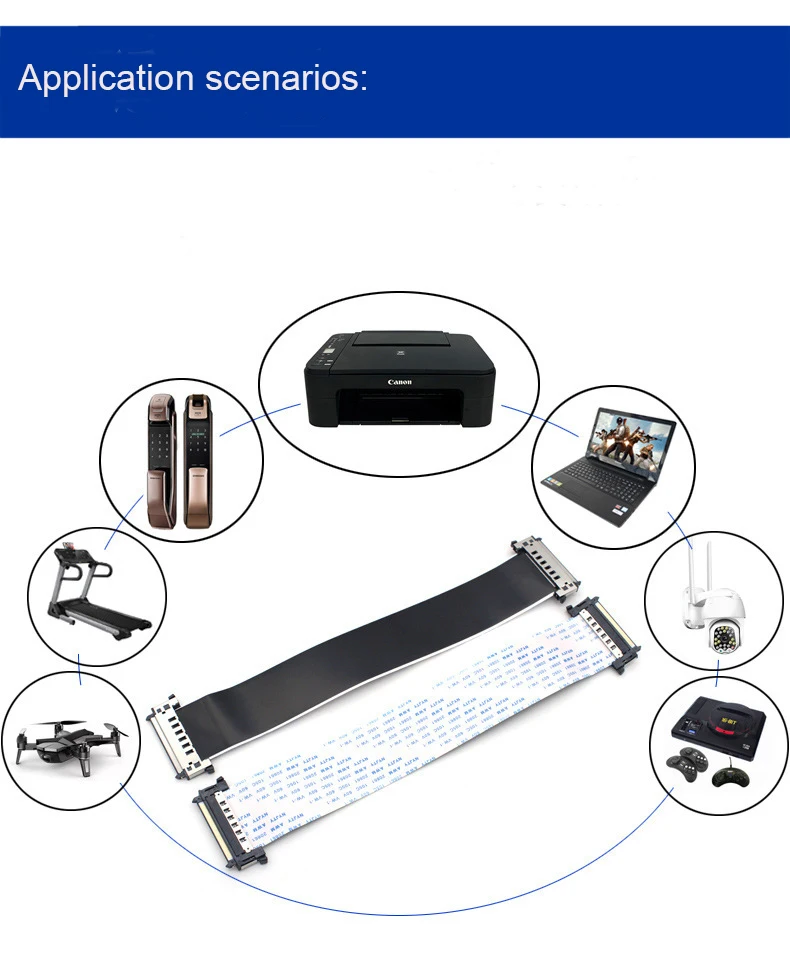 Customized Lvds Led Screen Flat Ffc Cable 4k Hd Lcd Tv Flat Ribbon ...