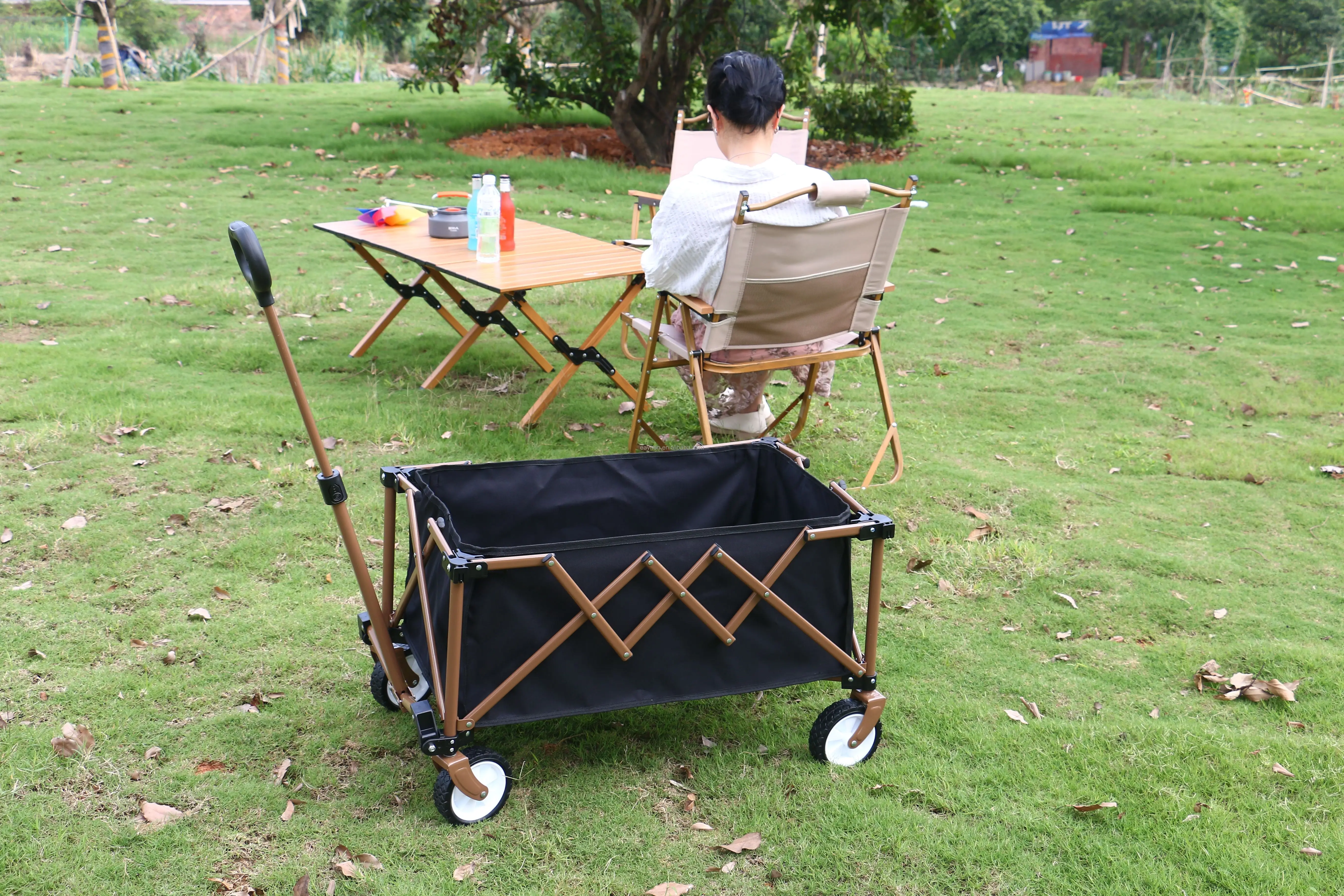 Eaynon Outdoor 330lbs Collapsible Utility Folding Wagon Portable ...