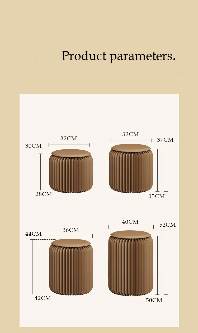 Modern Paper Stool Foldable Honeycomb Structure Living Room Chairs ...