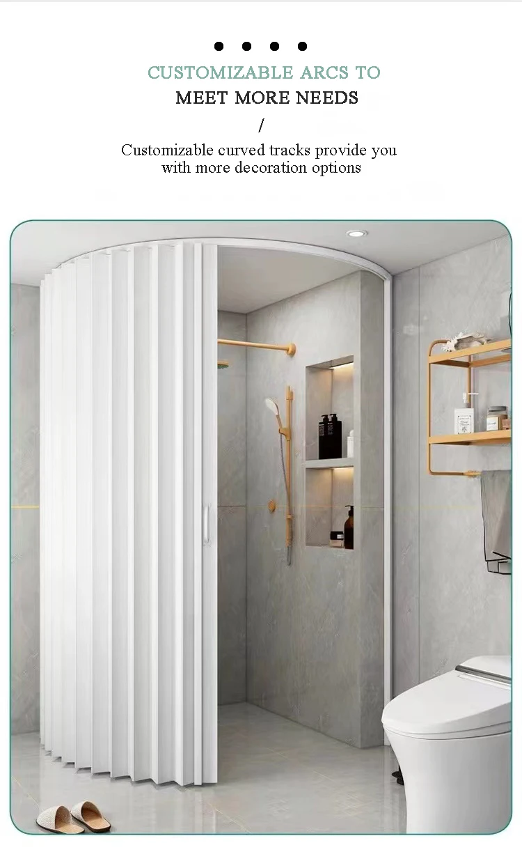 Exterior Partition Bathroom Pvc Folding Sliding Bifold Door Room Panel ...
