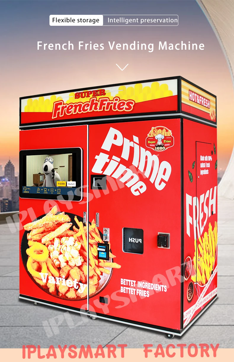 Fully Automatic French Fries Vending Machine – 35 Sec Dispensing ...