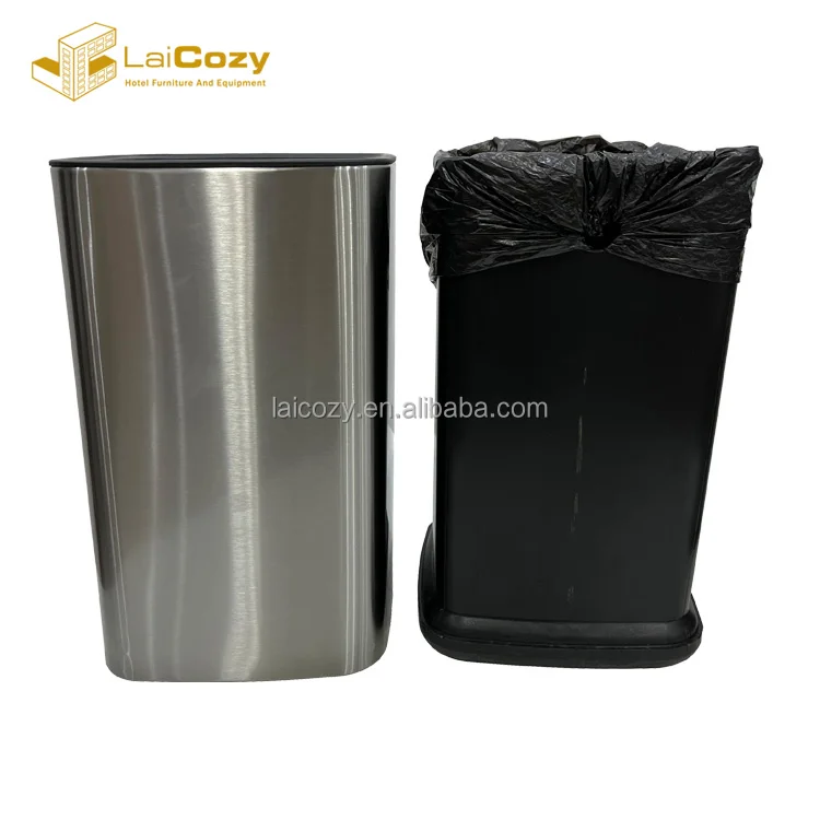 New design hotel guestroom double layer indoor square dustbin| Alibaba.com