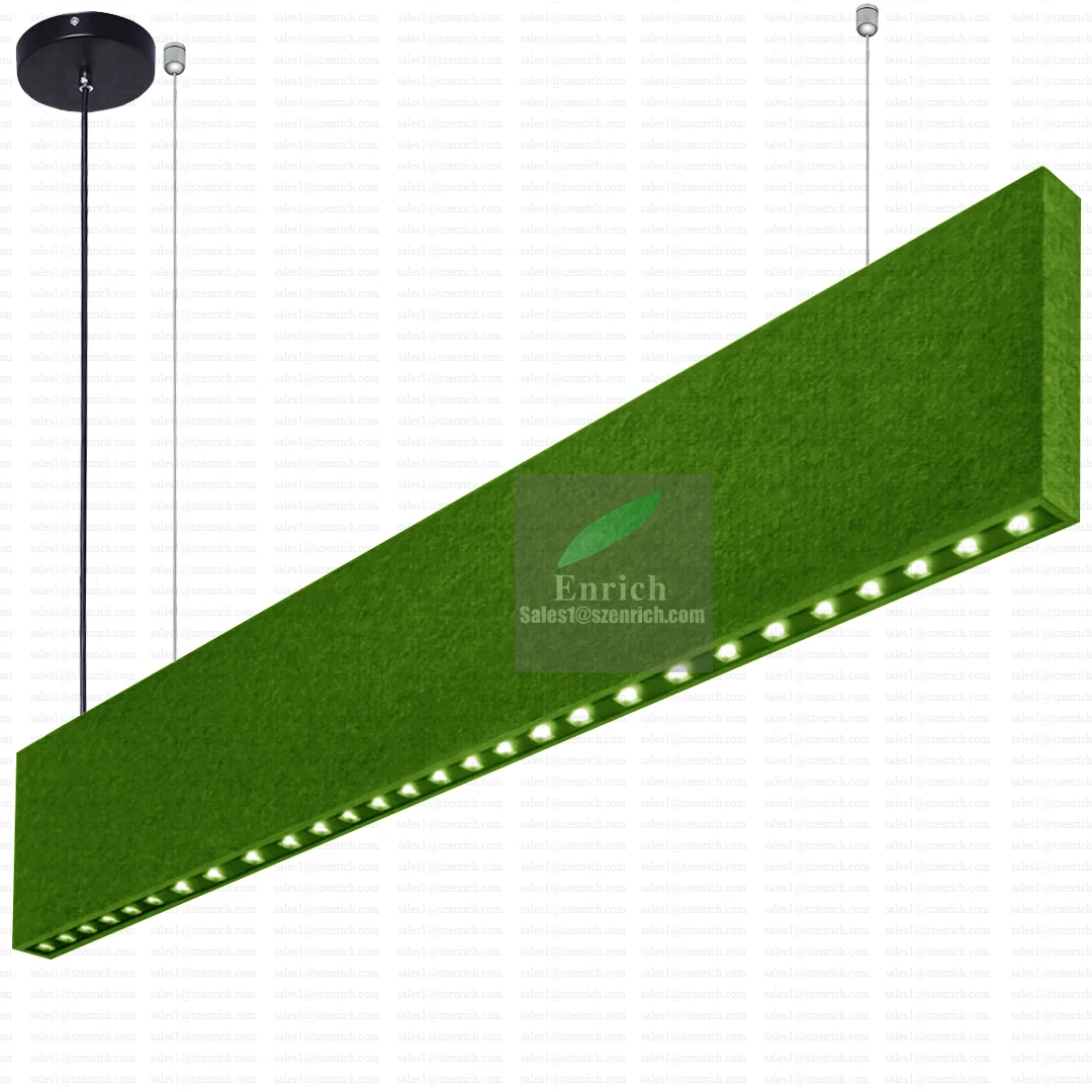 Slim Acoustic Led Linear Pendant Lamp Linear Hanging Light With Sound ...