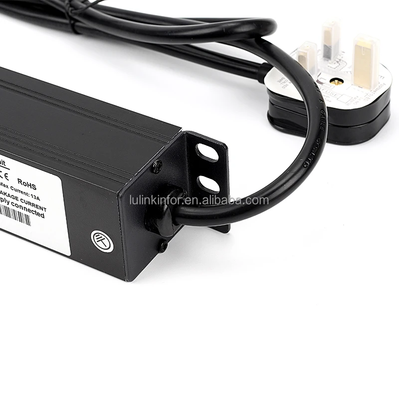 1u 19'' Rackmount 8 Way 10way Pdu Uk Type 220v Pdu - Buy 6 Way Pdu ...