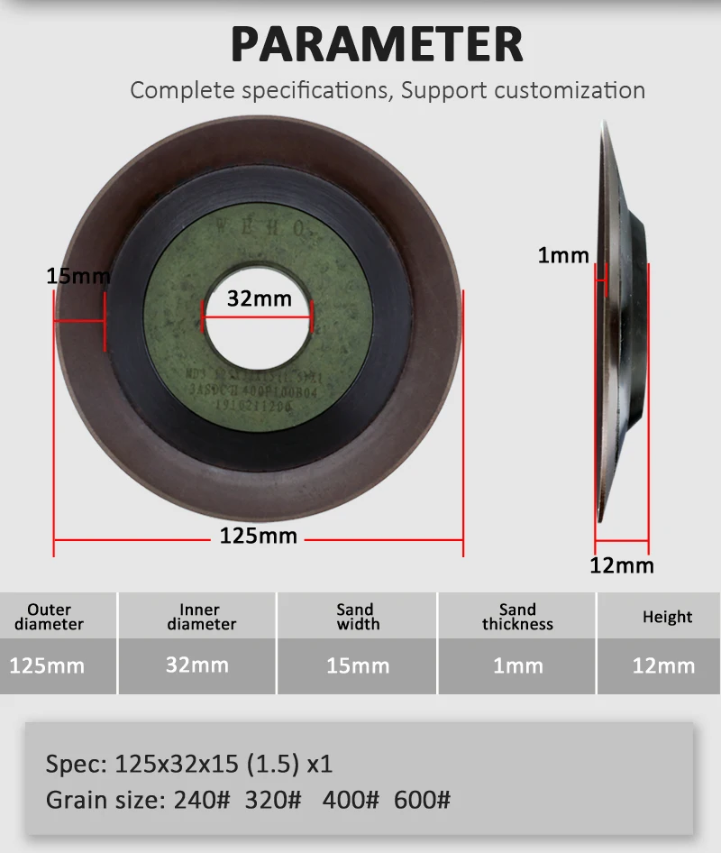 Industrial Diamond Grinding Wheel Disc for Saw Blade Sharpening