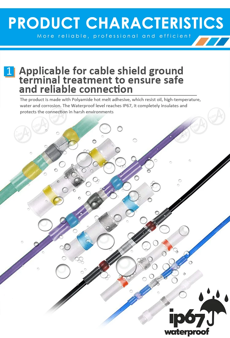 Heat Shrink Solder Sleeve Shield Terminators And Connectors - Buy ...