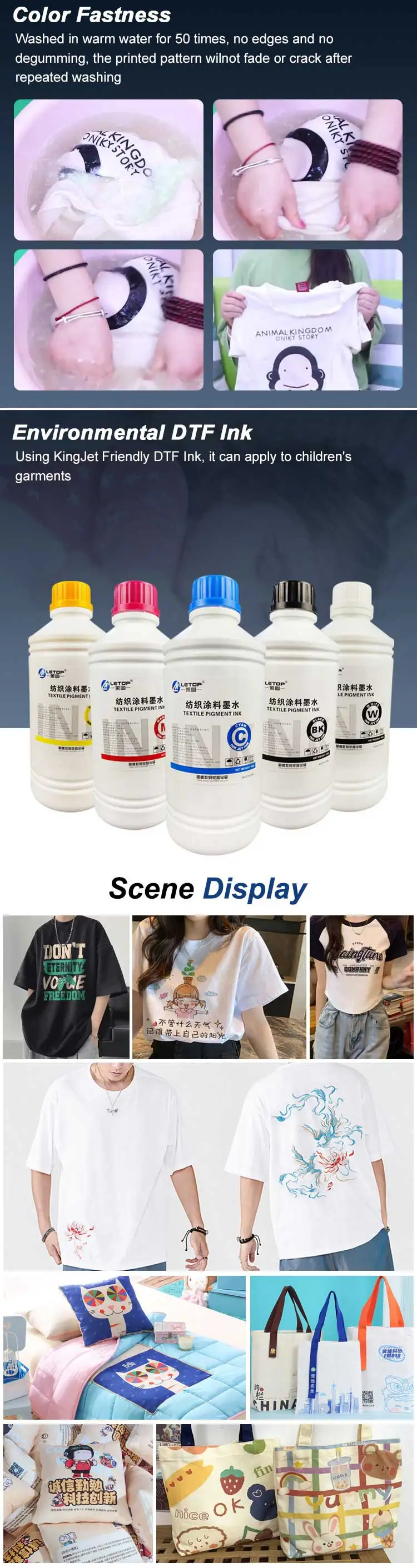 LETOP A3 XP600 Automatic Large Inkjet DTF DTG Print Machine 600dpi Resolution for Sublimation ...