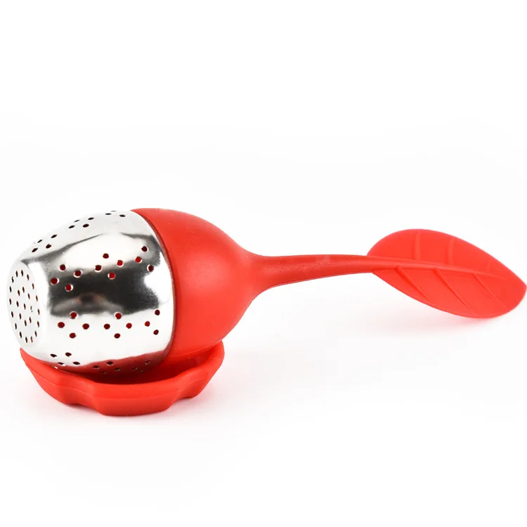 F69 Stainless Steel Leaf Tea Separator Teaware With Tray Silicone Opp ...