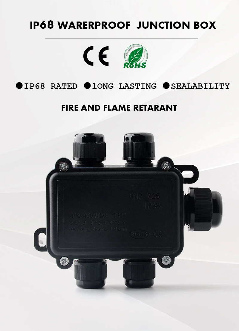 5 Ways One in and Four Out IP68 Outdoor Waterproof Electrical Wire Connector Junction Box ...