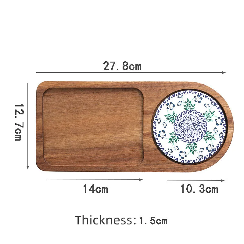 Small Natural Wood Serving Platter - Perfect for Coffee & Desserts