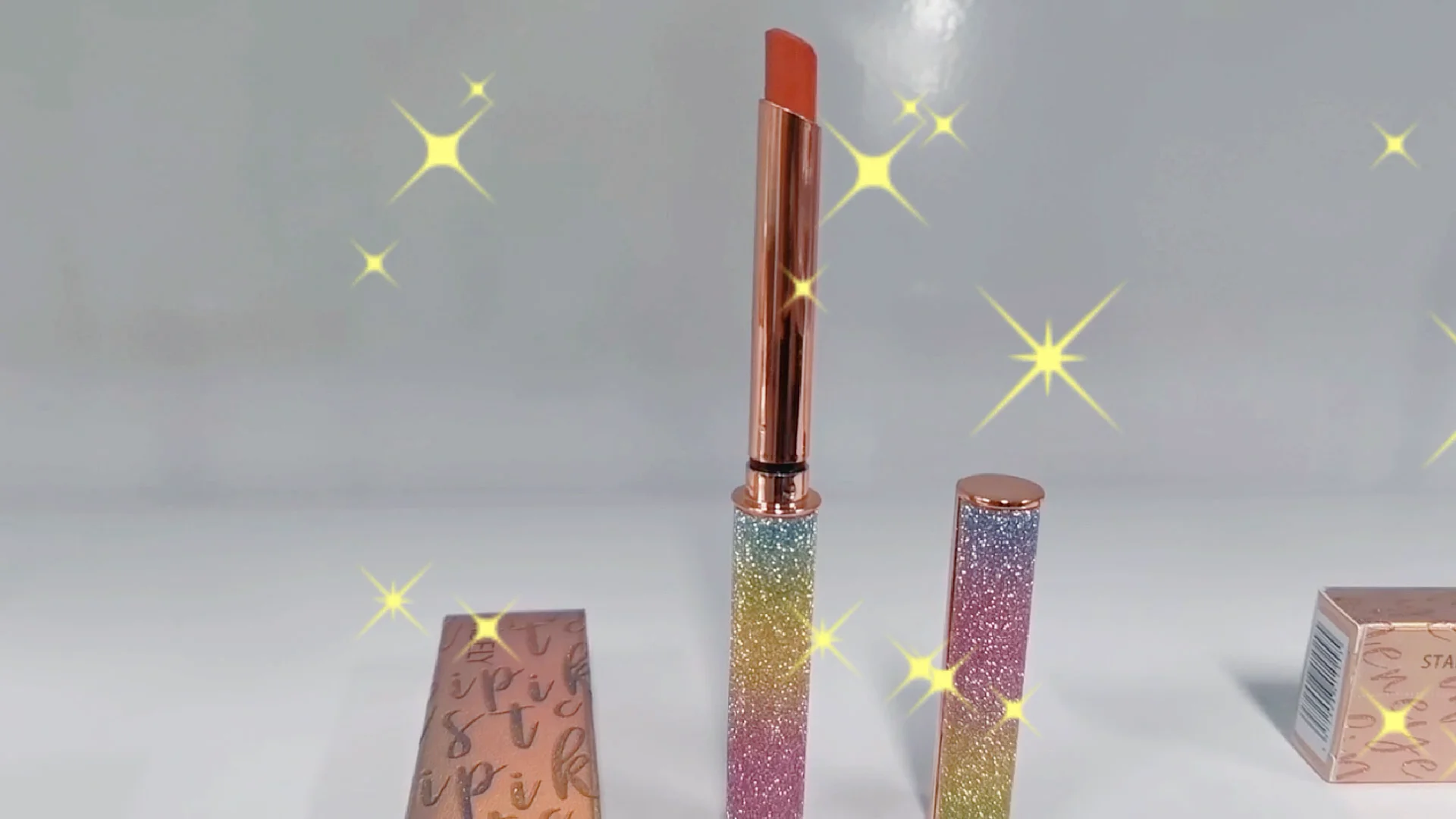 High Pigment Colorful Starry Sky Lipstick 12 Colors Waterproof Durable ...