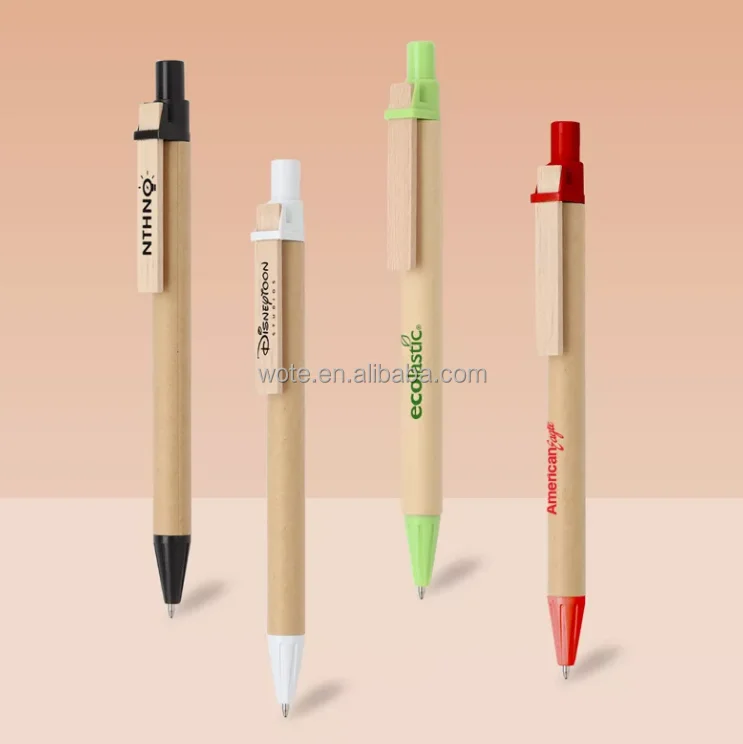 100% Biodegradable Black Biro Rolling Recycled Branding Custom Logo Eco Friendly Kraft Paper ...