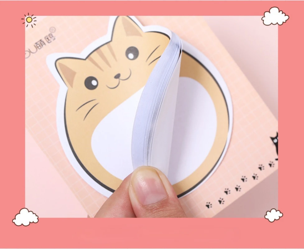 Cartoon Cute Cat Series N Times Posted Messages And Notes Post-it Notes ...