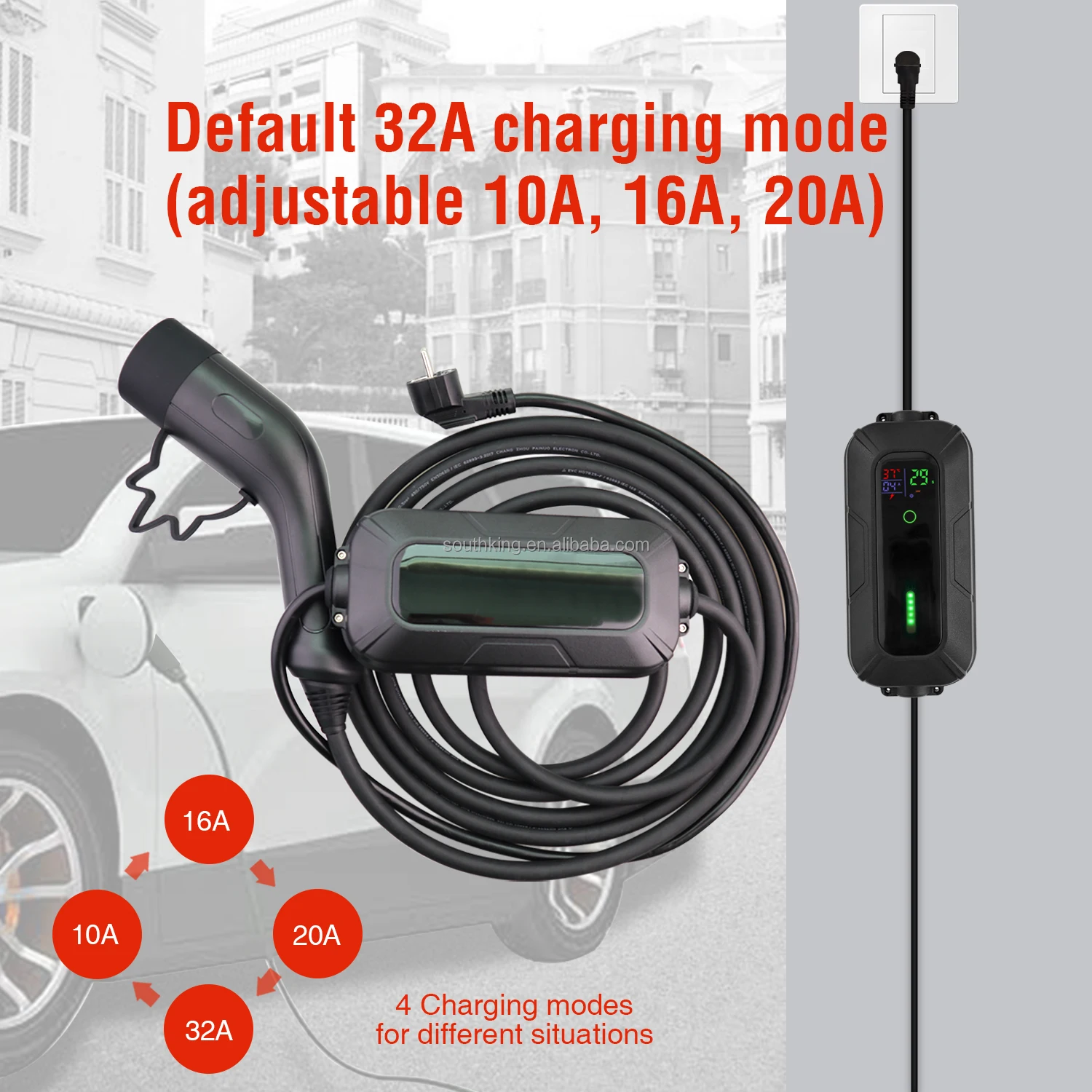 Wholesale 32a Portable Ev Charger - Adjustable & Efficient