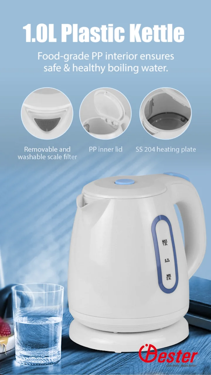 1.0l Plastic Kettle High Quality Household Use Fast Boiling Water ...