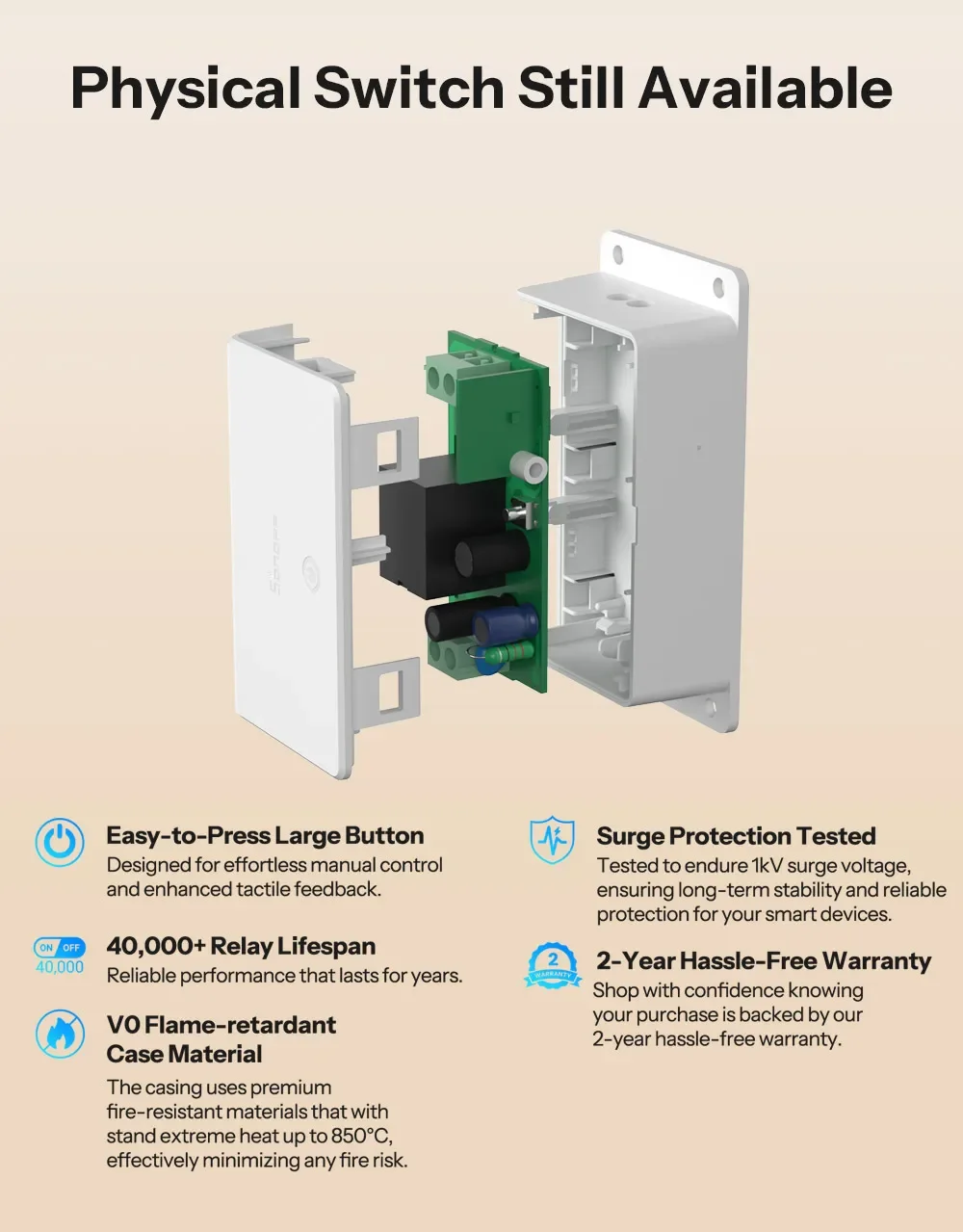 SONOFF Basic Gen5 Matter WiFi Smart Switch BASIC-1GS Ewelink App Wifi ...