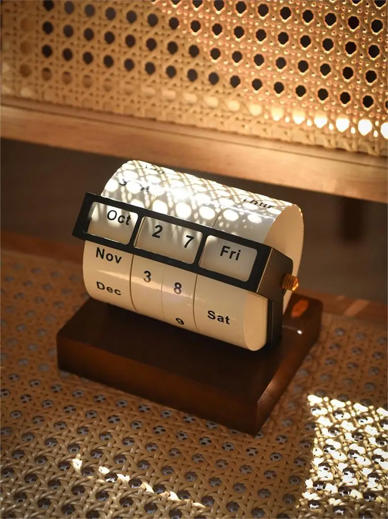 Copllent Rotating Perpetual 2024 Desk Calendar - Promotional Gift