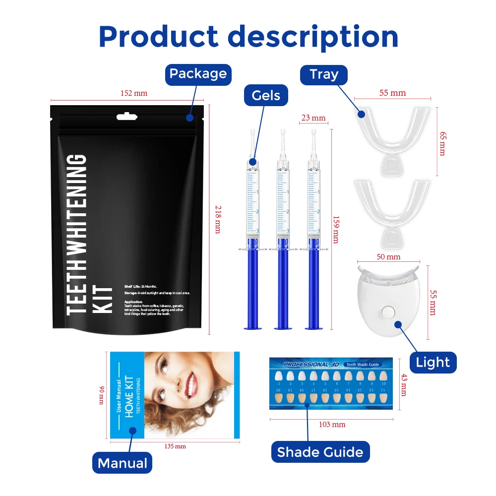 Luxury Teeth Bleaching System - Private Label Whitening Kit