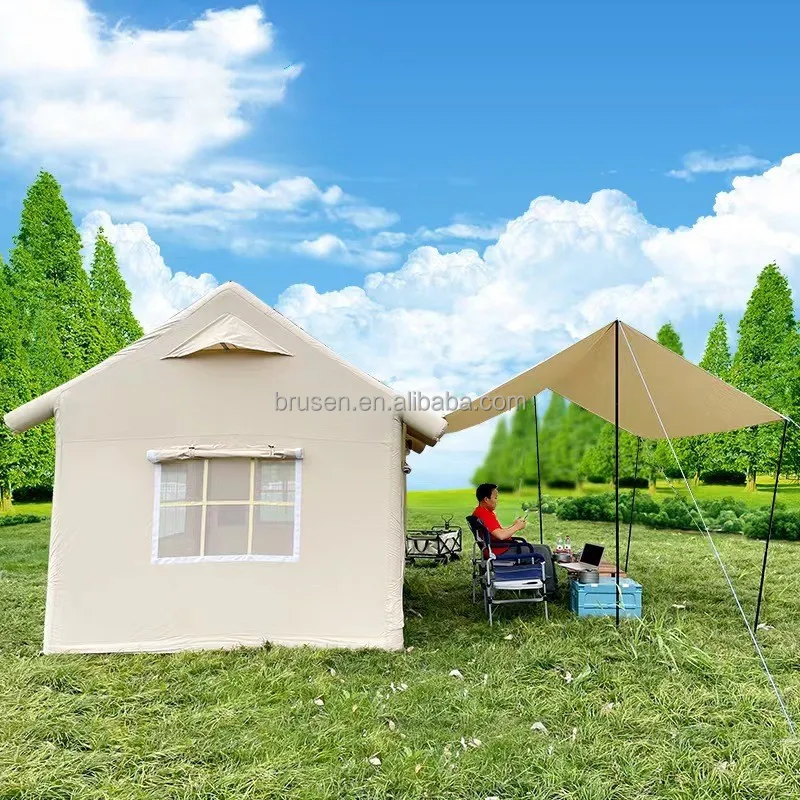 Air Pole Glamping Inflatable House Tent Party Inflatable Hiking Tent ...