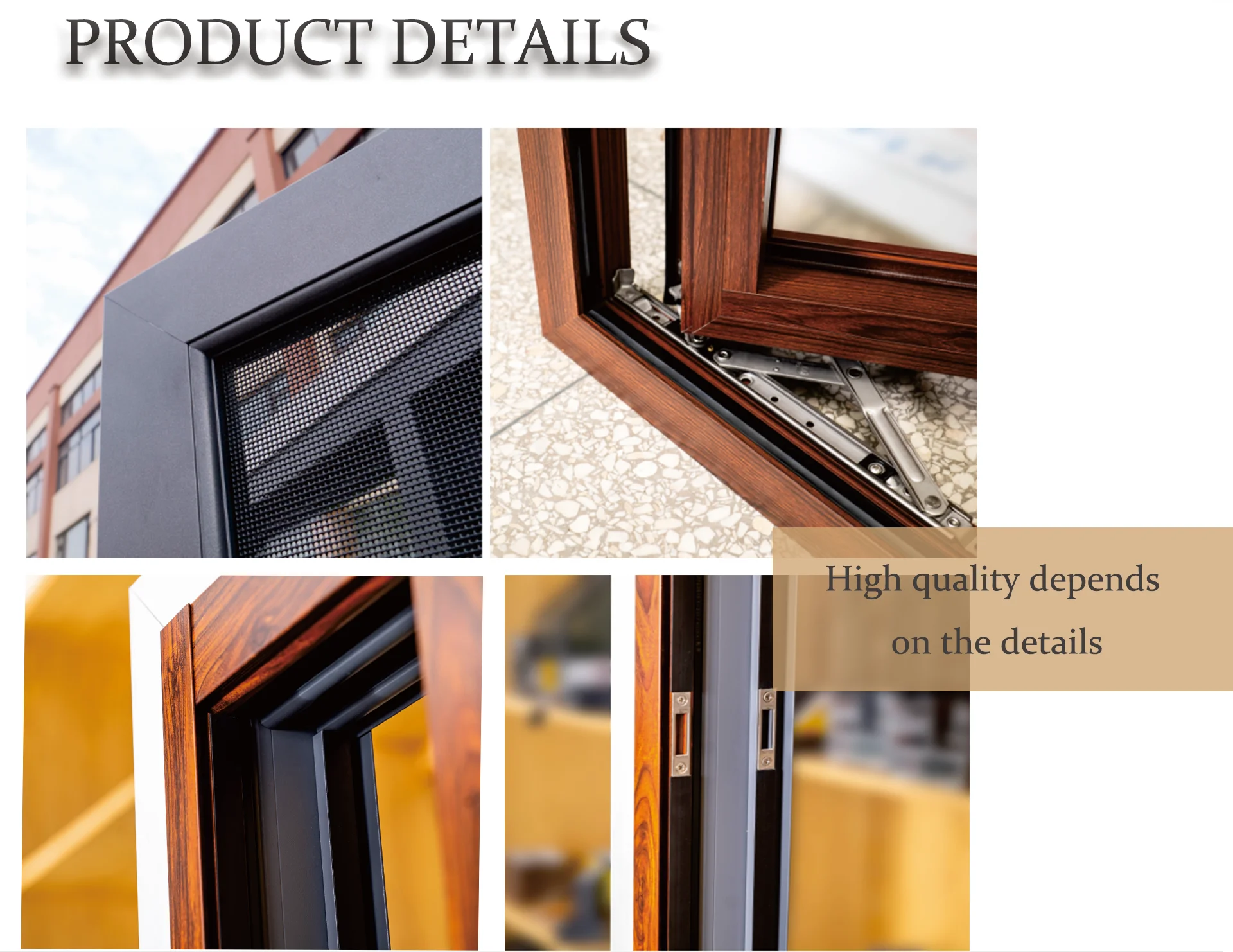 Rg115 Casement Window Modern Style Swing Open Double Glass Thermal ...