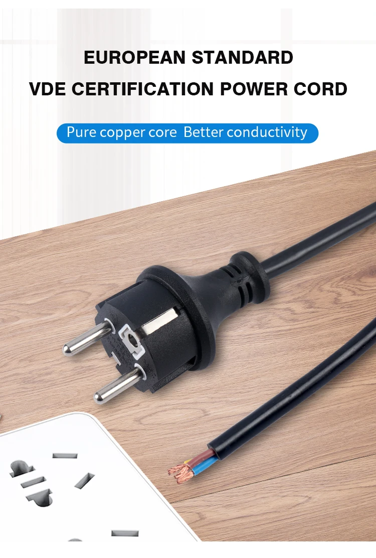 Iec Eu Certificated Uk C14 To C13 Power Cable Cord Ho5vv-f 3g1.5mm2 Vde ...