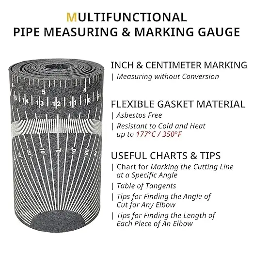 LongTai Genuine Flexible Pipe Measuring Ruler (Patent-Certified ...