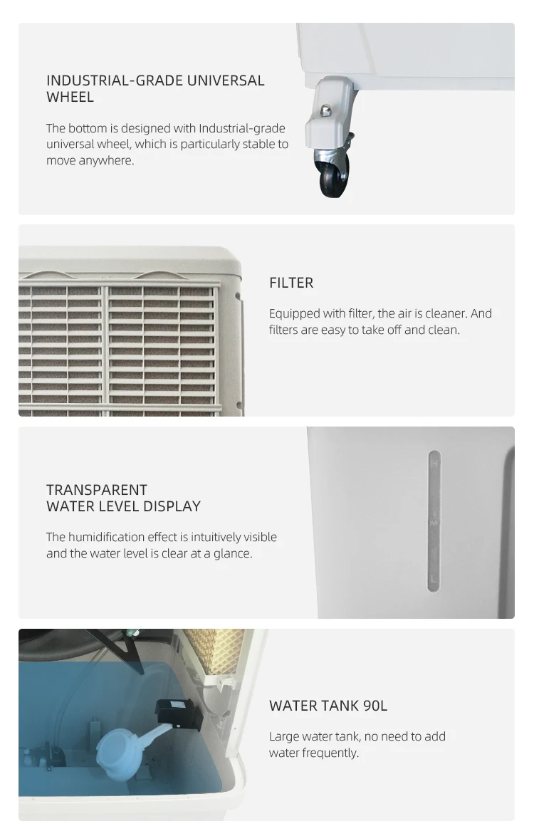 AOLAN Evaporative Air Cooler - 12000m3/h for Industrial Use