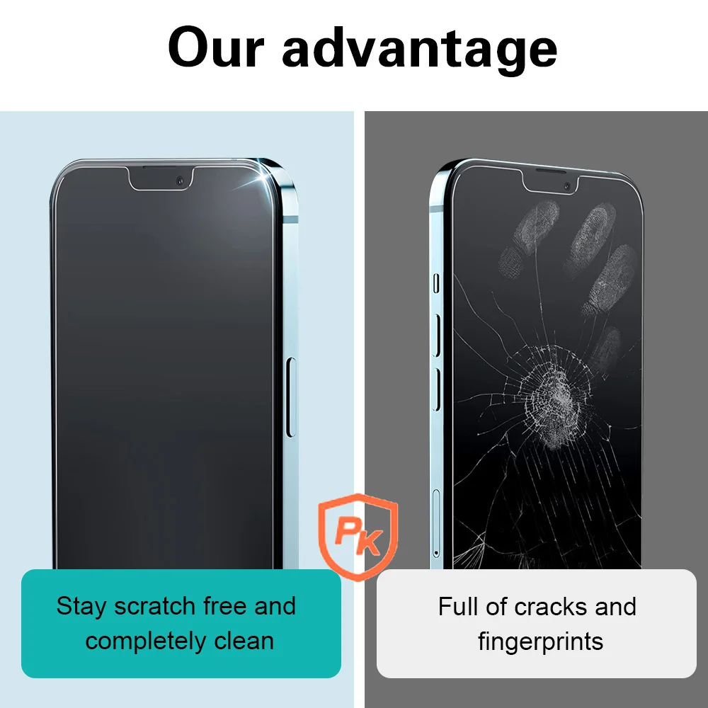 99% Transparency HD Clear Glass Screen Protectors for Iphone