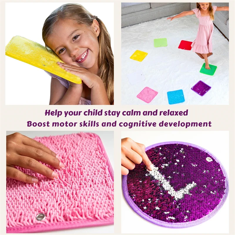 Sensory Mats for Autistic Children Assorted Fabric Educational Tactile ...